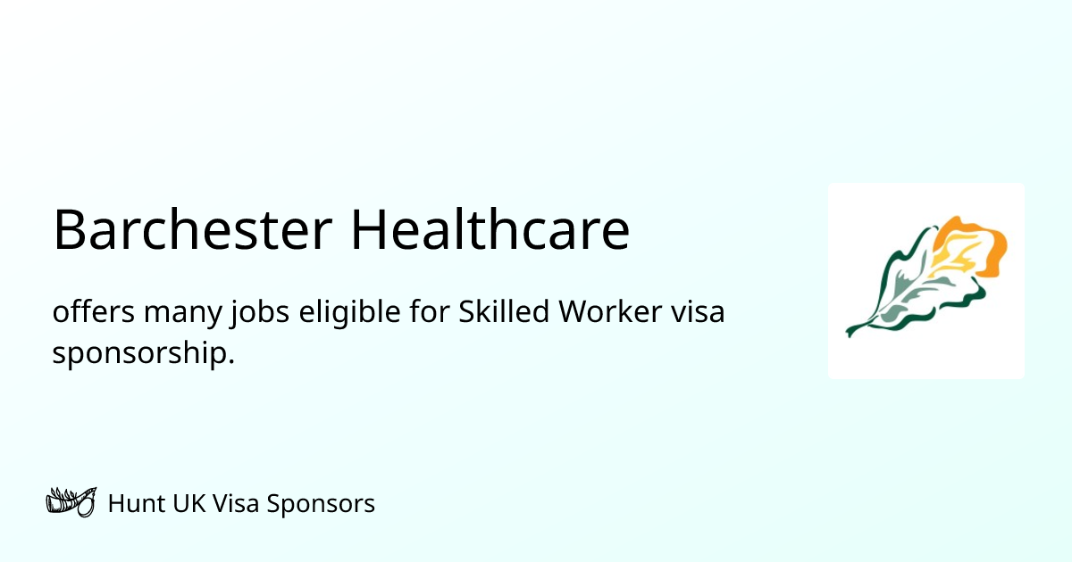 UK Visa Jobs at Barchester Healthcare | Licensed Sponsor Profile | Hunt ...