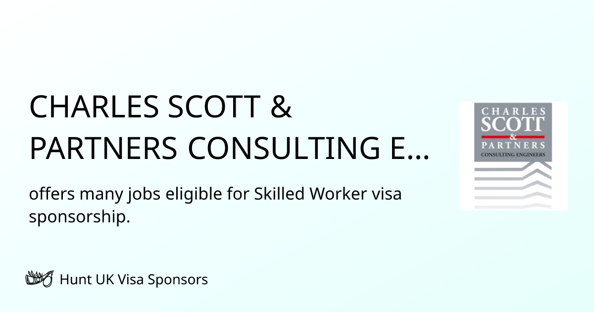 UK Visa Jobs at Charles Scott & Partners Consulting Engineers Limited ...