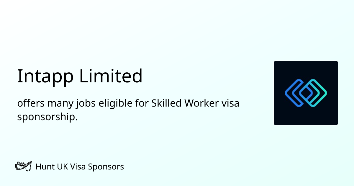 UK Visa Jobs at Intapp Limited | Licensed Sponsor Profile | Hunt UK ...