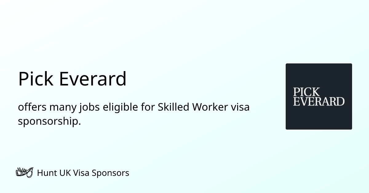UK Visa Jobs at Pick Everard | Licensed Sponsor Profile | Hunt UK Visa ...