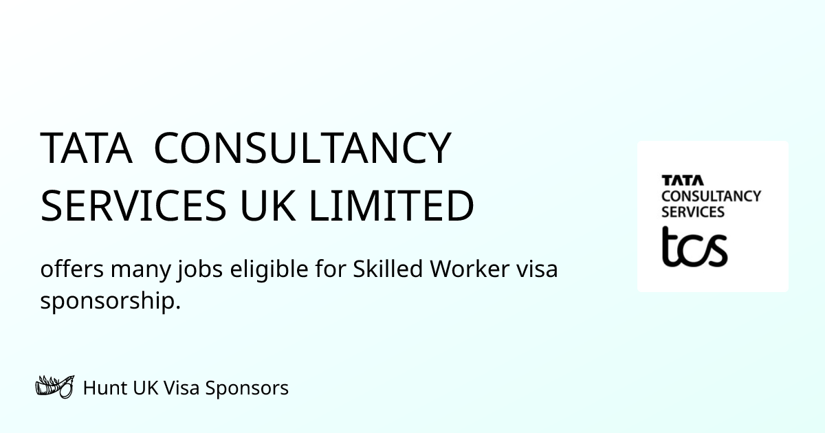 UK Visa Jobs at TATA CONSULTANCY SERVICES UK LIMITED | Licensed Sponsor ...