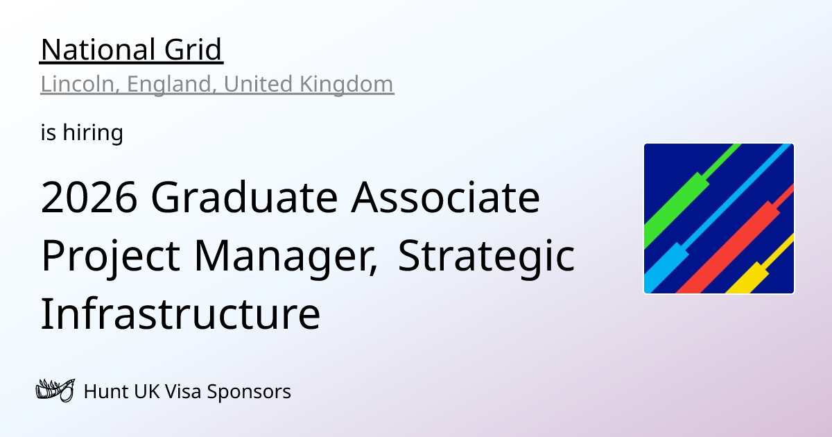 2026 Graduate Associate Project Manager, Strategic Infrastructure ...