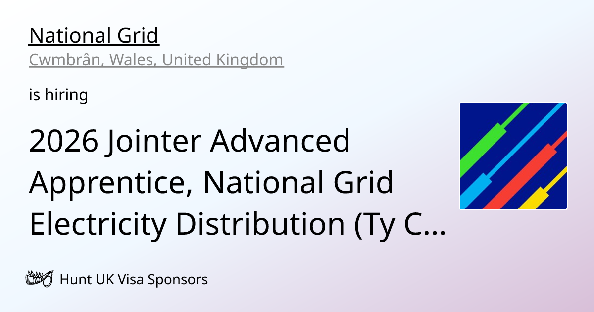 2026 Jointer Advanced Apprentice, National Grid Electricity ...