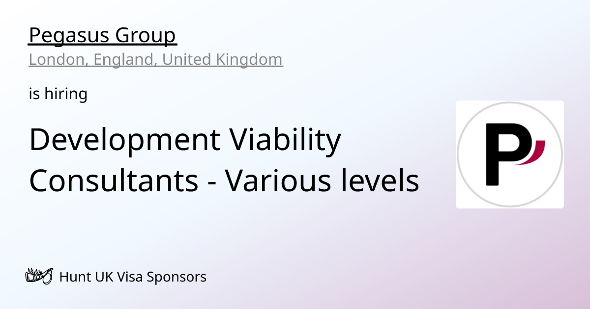 Development Viability Consultants - Various levels | Pegasus Group ...