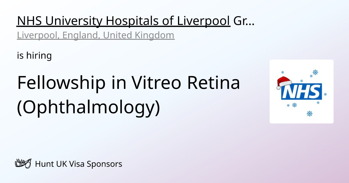 Fellowship in Vitreo Retina (Ophthalmology) | NHS University Hospitals ...