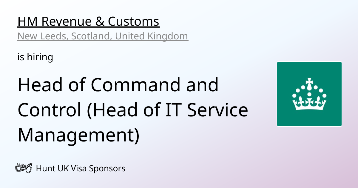 Head of Command and Control (Head of IT Service Management) | HM ...