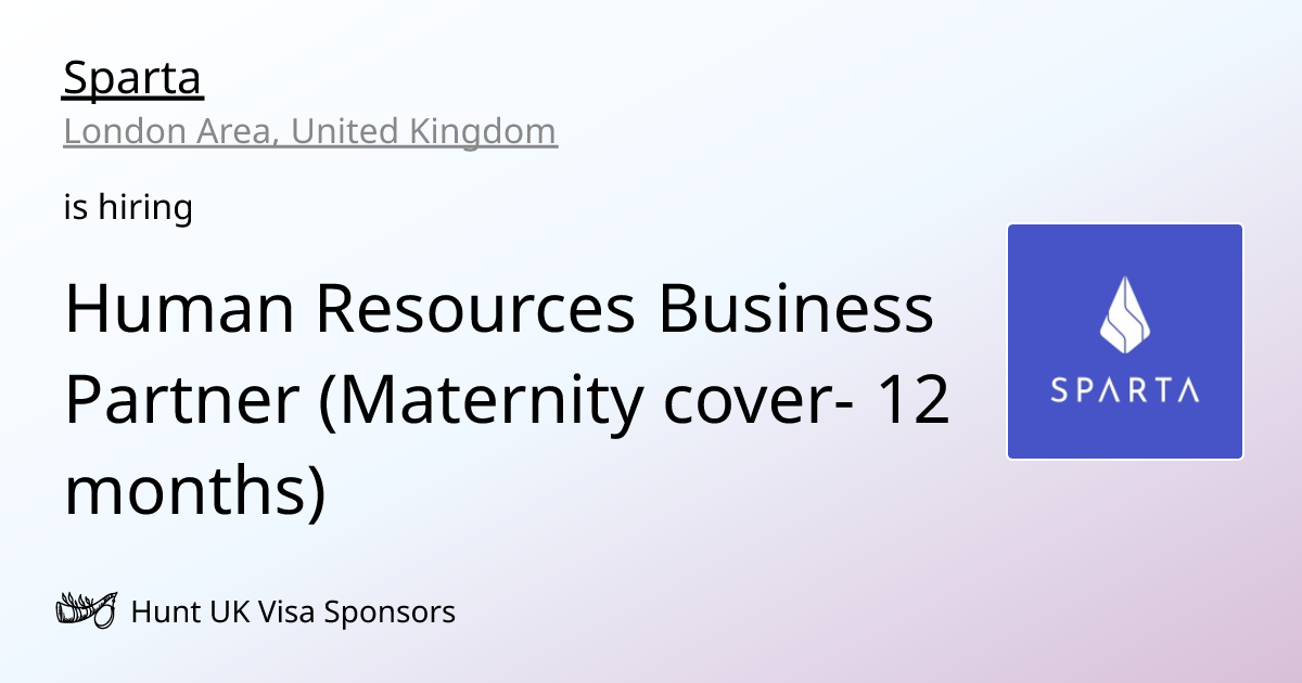 Human Resources Business Partner (Maternity cover- 12 months) | Sparta ...