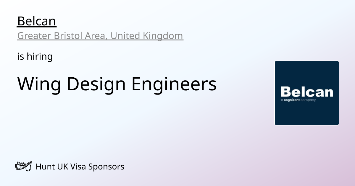 Wing Design Engineers | Belcan | Hunt UK Visa Sponsors