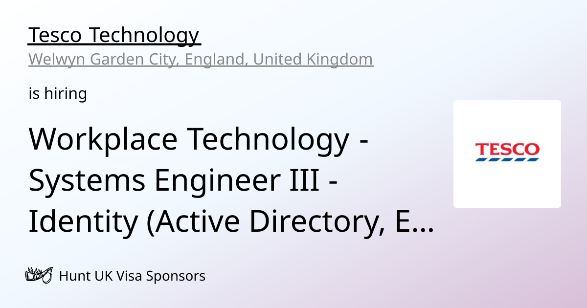 Workplace Technology - Systems Engineer III - Identity (Active ...