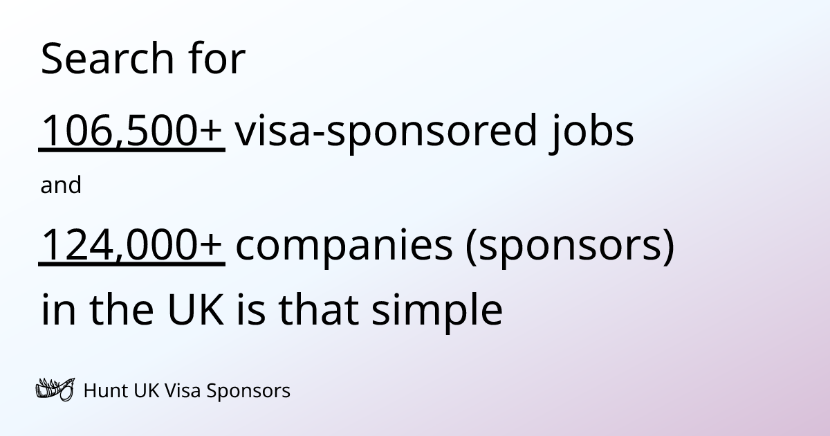 Hunt UK Visa Sponsors